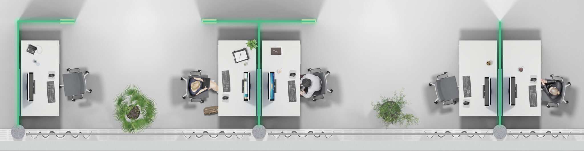 Glass partition for soundproofing in office - PreGlass | PREFORM